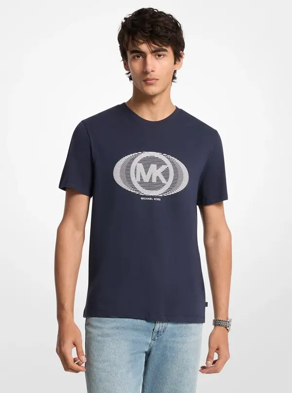 Michael Kors Graphic Logo Cotton T-shirt In Size By