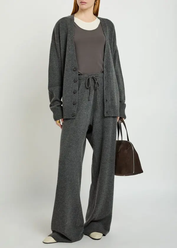 Extreme Cashmere N°459 Jonah V-neck Cashmere-blend Cardigan - Dark Grey