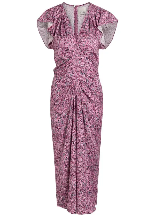 Isabel Marant Étoile Lindsay Floral-print Woven Midi Dress - Pink
