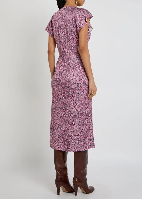 Isabel Marant Étoile Lindsay Floral-print Woven Midi Dress - Pink