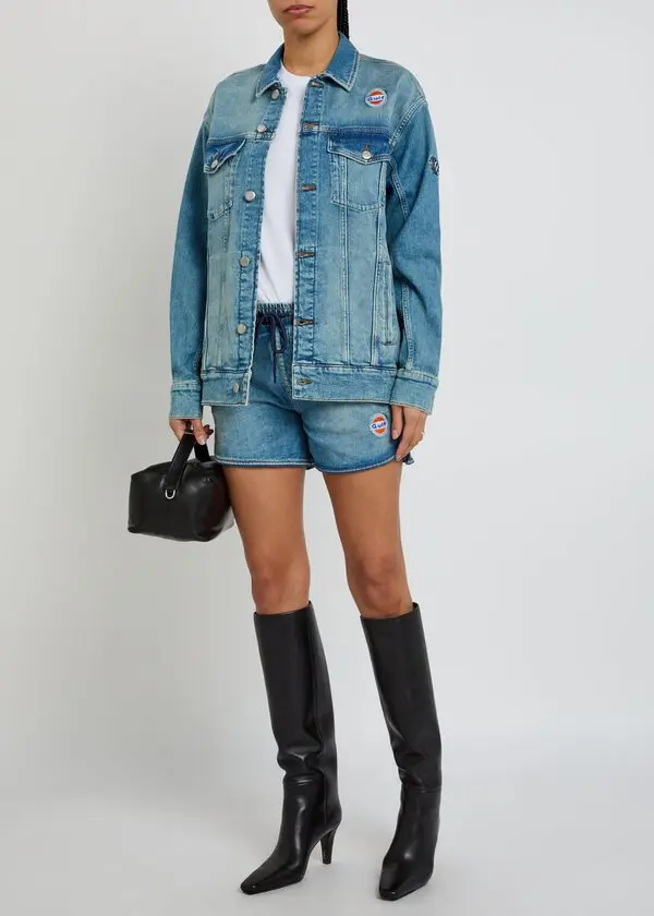 AN-Y1 Star Logo-embroidered Stretch Shorts