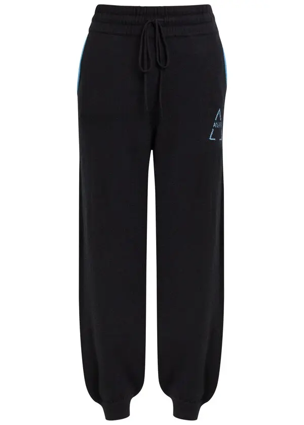 AN-Y1 J Vita Logo Cashmere Sweatpants - Black