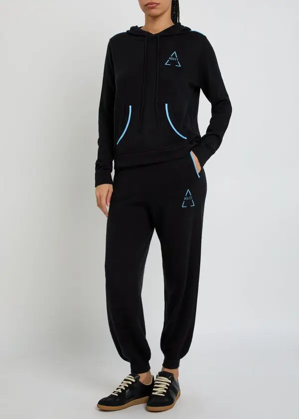 AN-Y1 J Vita Logo Cashmere Sweatpants - Black