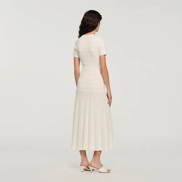 Sandro Knit Maxi Dress - Ecru