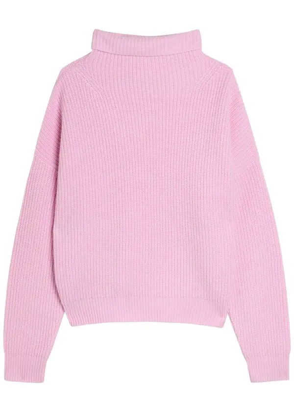 Isabel Marant Étoile Ribbed Wool And Cashmere-blend Jumper - Pink