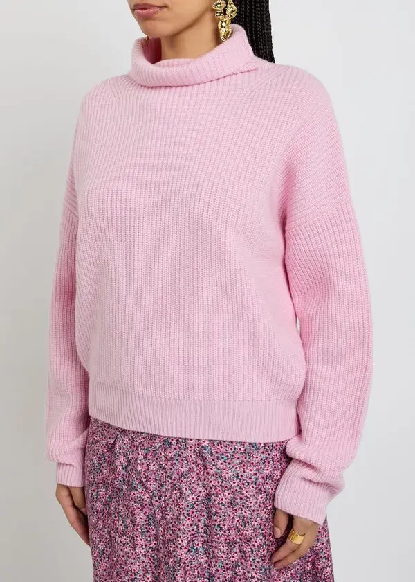 Isabel Marant Étoile Ribbed Wool And Cashmere-blend Jumper - Pink