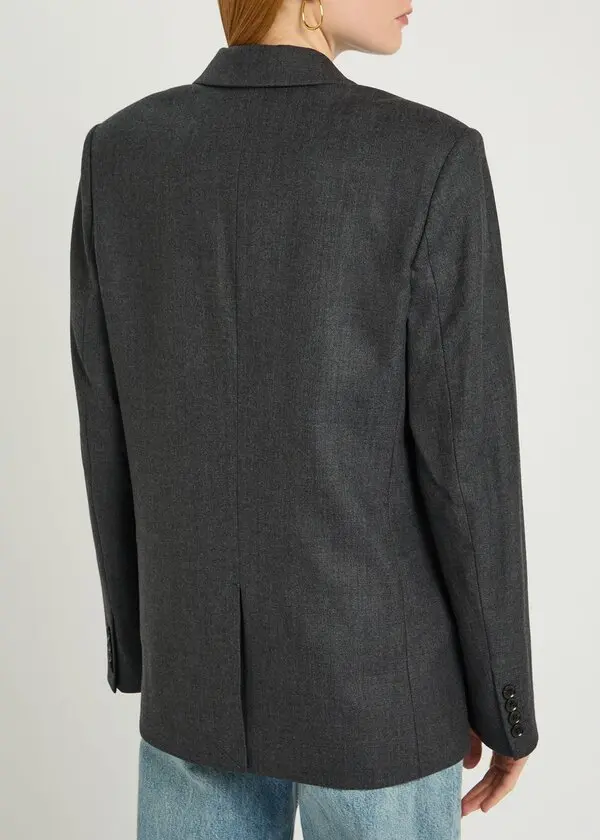 ANINE BING Ross Wool Blazer - Dark Grey