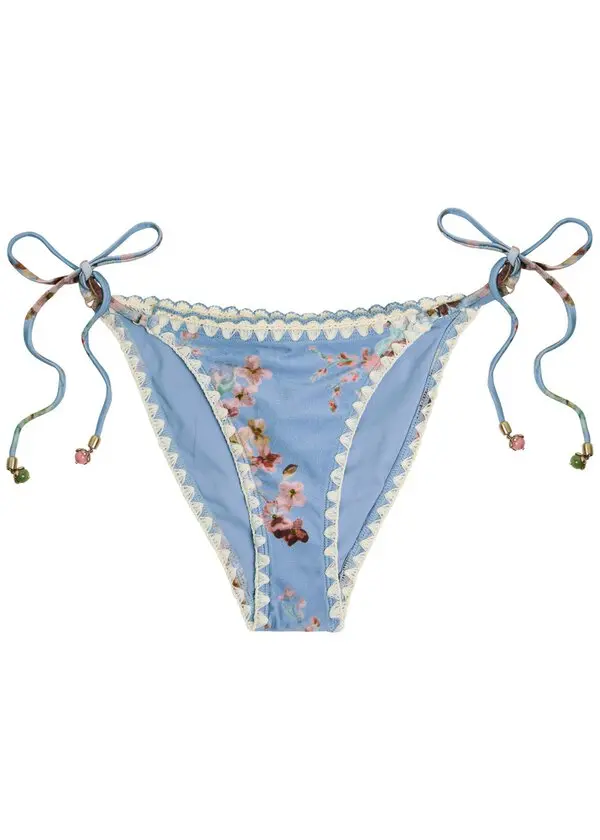Zimmermann Awaken Floral-print Bikini Briefs - Multicoloured 1