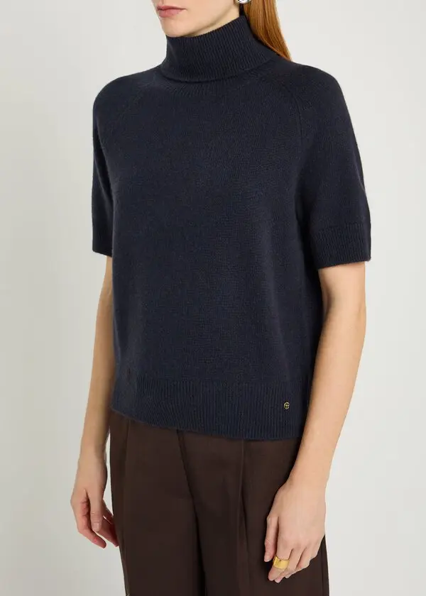 ANINE BING Jackson Roll-neck Cashmere Top