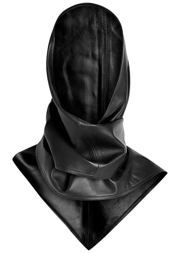 Nour Hammour Leather Head Scarf - Black