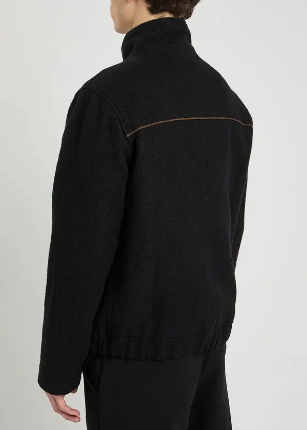 Oliver Peoples Bembridge Pipe-trimmed Cotton And Wool-blend Jacket