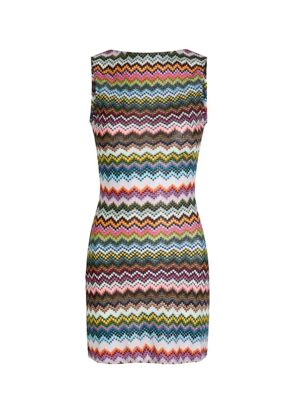 Missoni Zigzag Metallic-knit Cover-up Mini Dress - Multicoloured