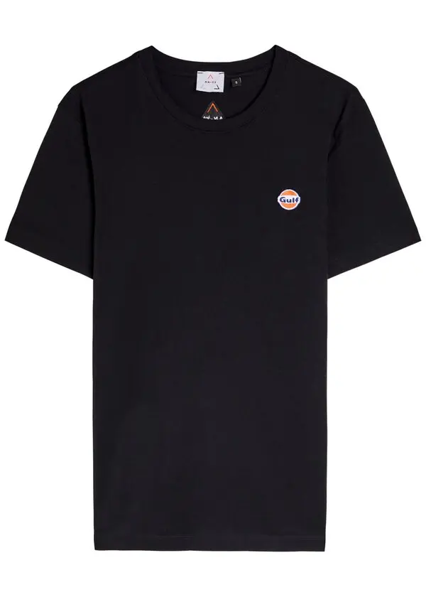 AN-Y1 Logo-embroidered T-shirt - Black
