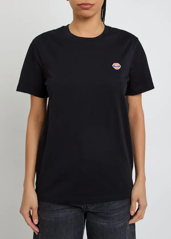 AN-Y1 Logo-embroidered T-shirt - Black