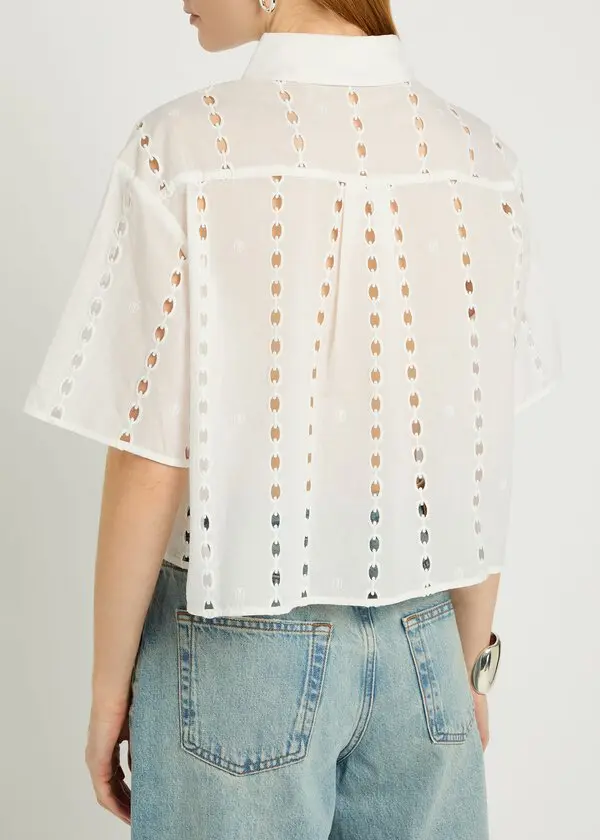 ANINE BING Lincoln Embroidered Shirt