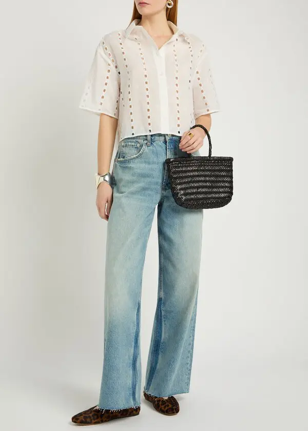 ANINE BING Lincoln Embroidered Shirt