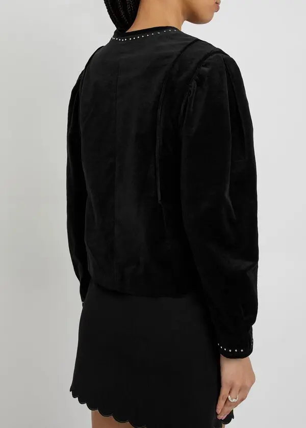 Isabel Marant Pietra Stud-embellished Velvet Jacket