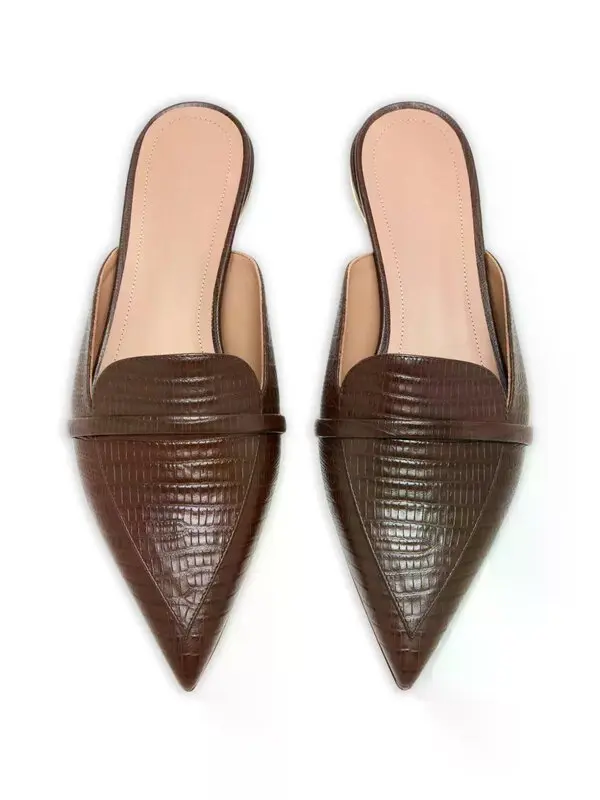 MALONE SOULIERS Doramu Pointed Mules - Brown