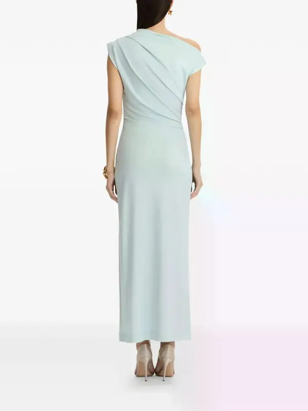 Oscar De La Renta Asymmetric Floral Maxi Dress