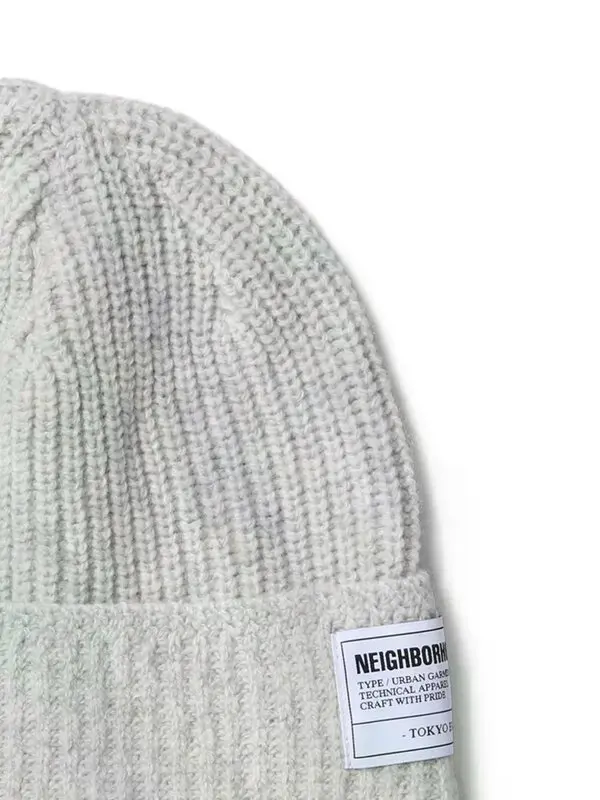 NEIGHBORHOOD Ribbed Beanie Hat - Grey