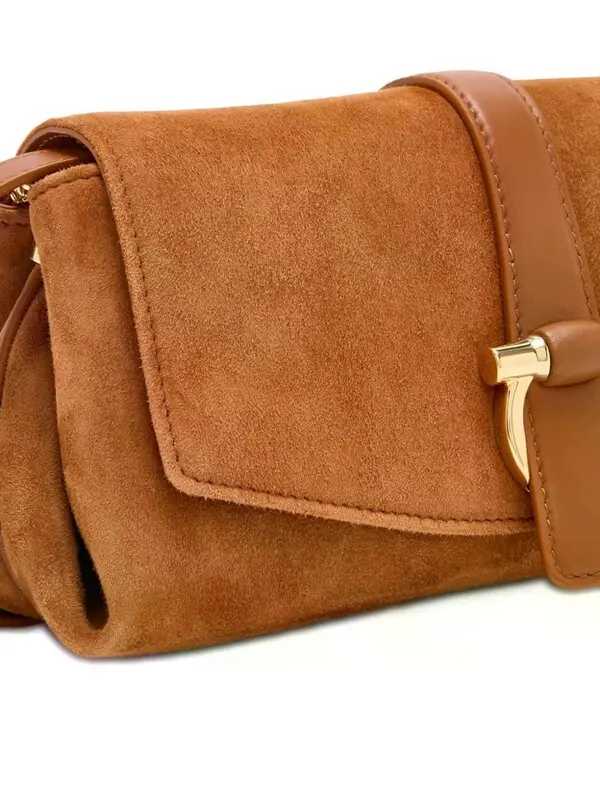 FERRAGAMO Mini Buckle Satchel - Brown