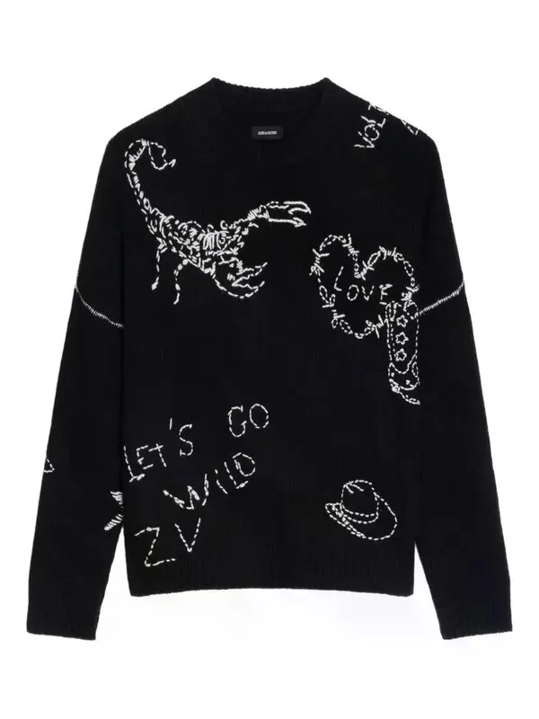Zadig&Voltaire Embroidered Crew Neck Sweater