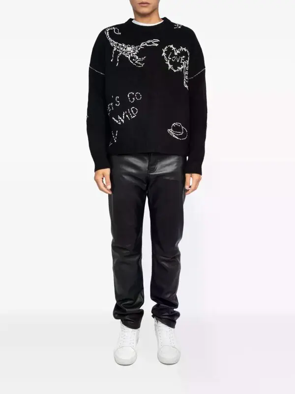 Zadig&Voltaire Embroidered Crew Neck Sweater