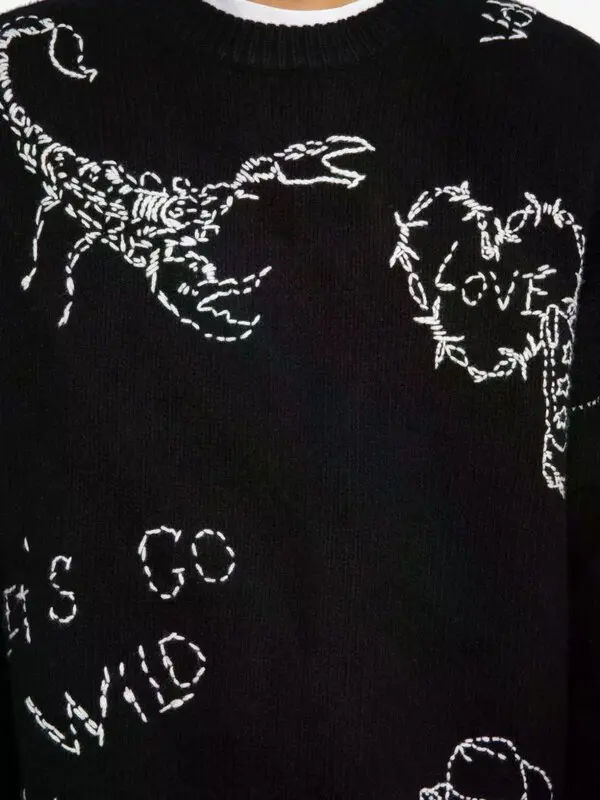 Zadig&Voltaire Embroidered Crew Neck Sweater
