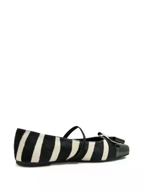 FERRAGAMO Vara Zebra-print Ballet Flats