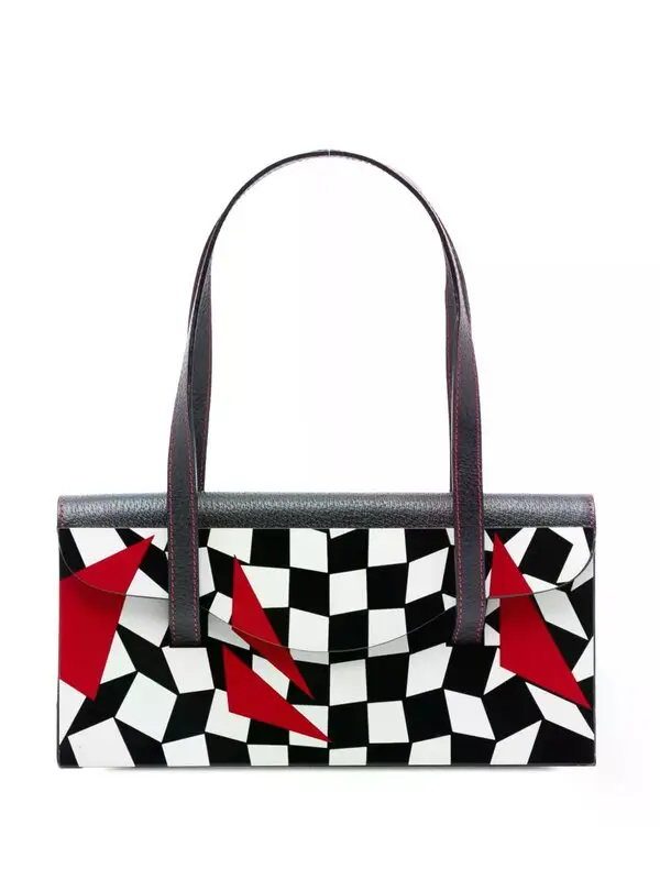 Fendi 2000-2010 Pigskin Geometric Shoulder Bag