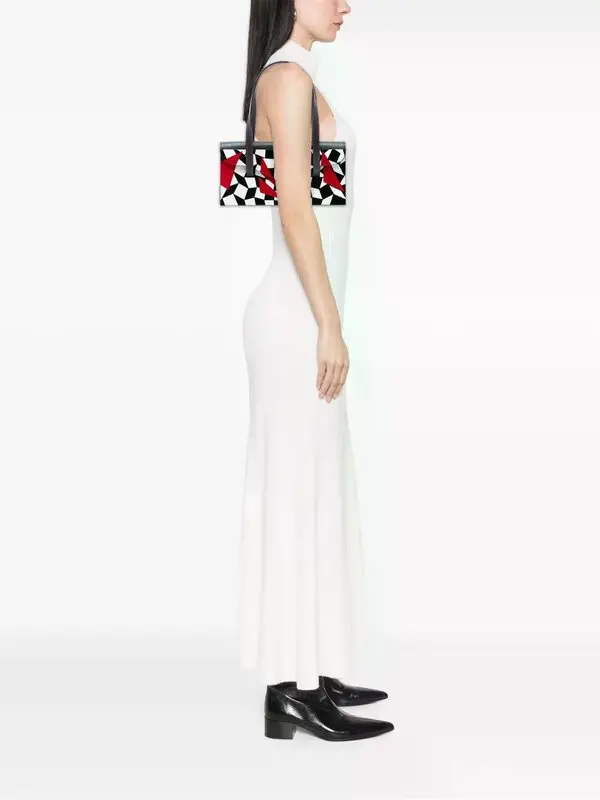 Fendi 2000-2010 Pigskin Geometric Shoulder Bag