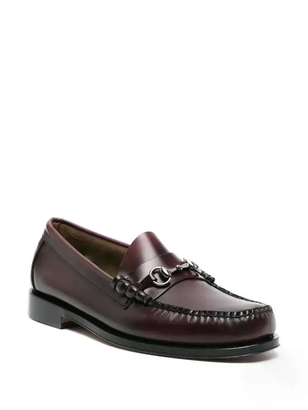 G.H.BASS Lincoln Heritage Horsebit Loafers - Red
