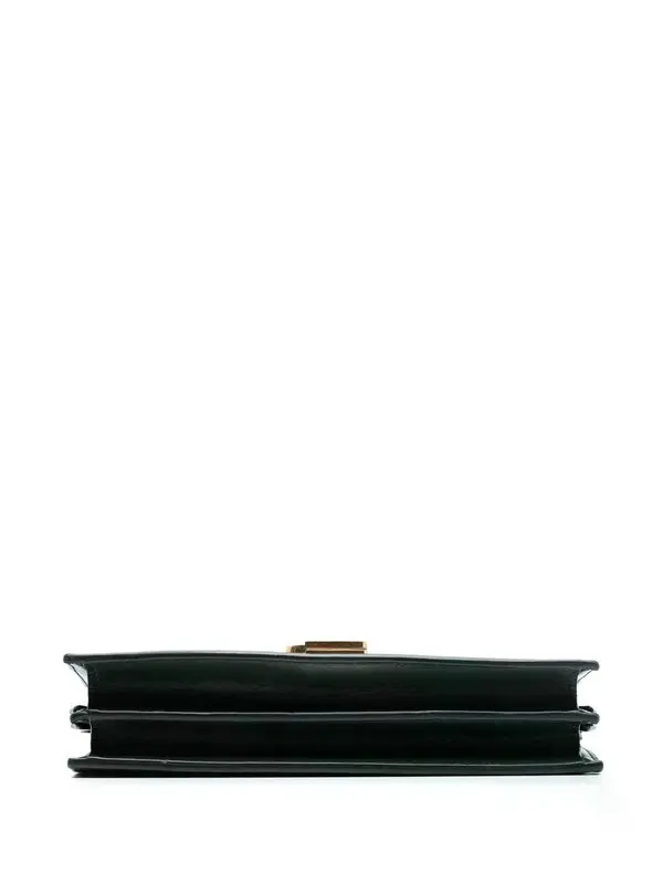 Saint Laurent 2019 Smooth Calfskin Monogram Cassandra Clasp Shoulder Bag - Green