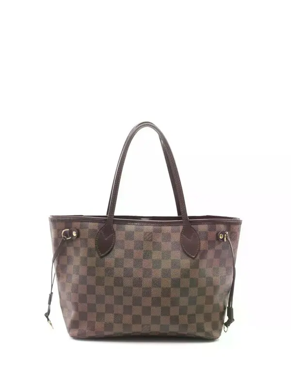 LOUIS VUITTON 2015 Damier Ebene Neverfull Pm Tote Bag - Brown