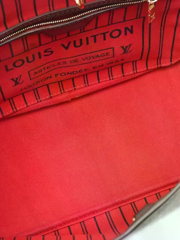 LOUIS VUITTON 2015 Damier Ebene Neverfull Pm Tote Bag - Brown