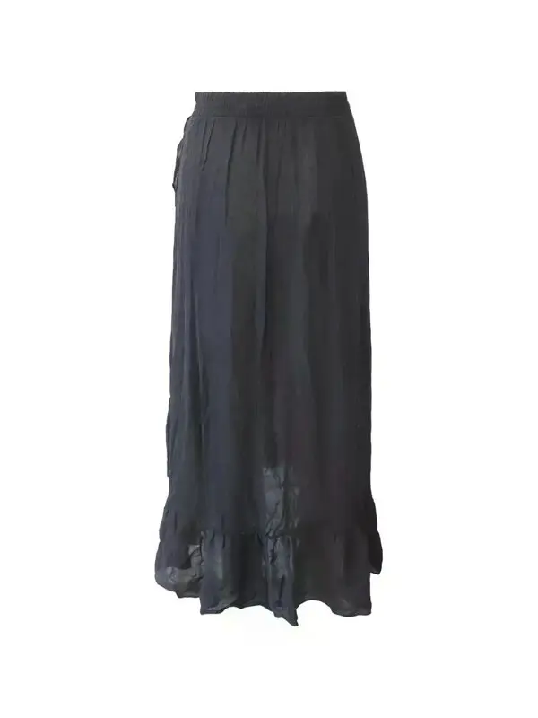 Maje Ruffle Detail Midi Skirt