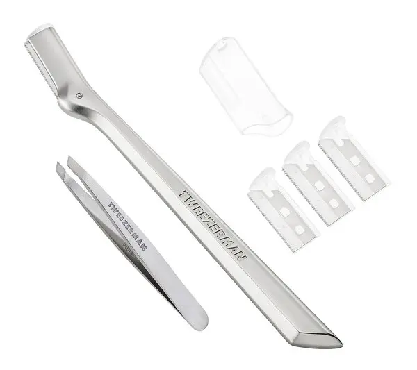 TWEEZERMAN Brow Razor And Mini Tweezer Set - One-color