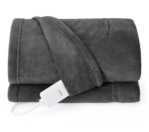 SUNBEAM Extra-long Microplush Heated Throw With Foot Pocket