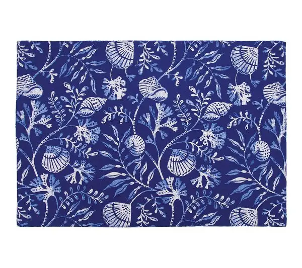 VALERIE PARR HILL Blue Reef Reversible Placemats Set Of 6 Vale Rie - One-color
