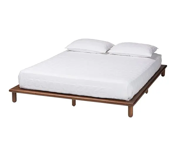 BAXTON STUDIO Alivia Brown Wood Queen Bed Frame - One-color
