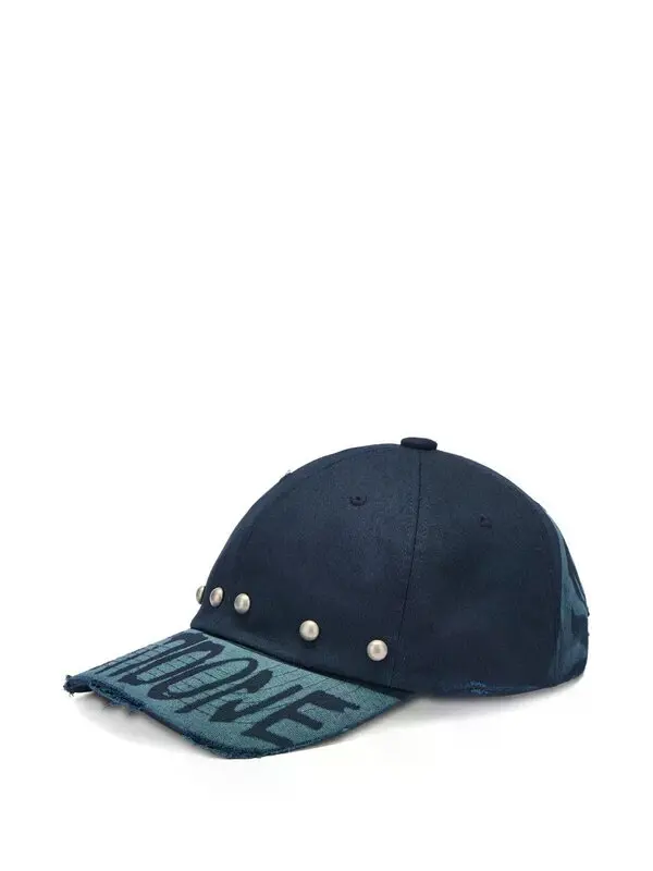 We11Done Studded Baseball Cap - Black