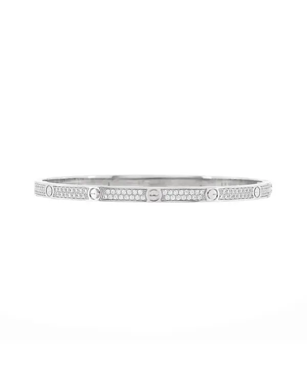 CARTIER Small Love Bracelet With Pavé Diamonds - K White Gold