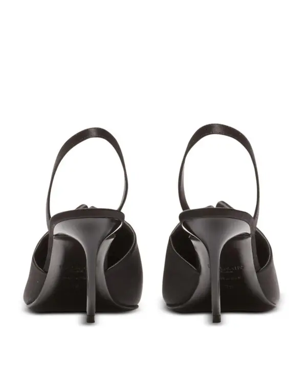 Balmain Satin Slingbacks With Piercing