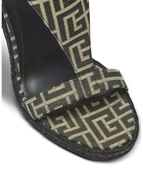 Balmain Anthem Wedge Espadrilles - Black
