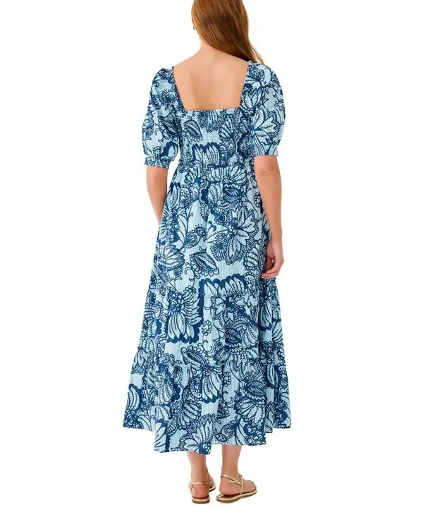 Lilly Pulitzer® Hadly Smocked Dress - Starlight Navy