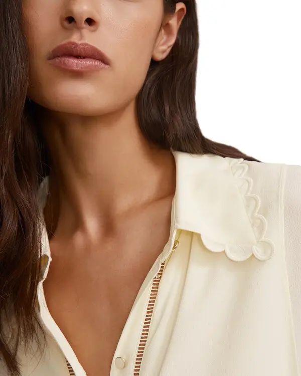REISS Clara Tipped Cuff Shirt