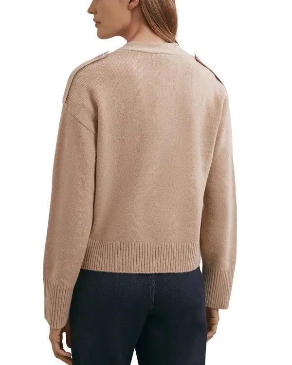 REISS Maya Cardigan Sweater - Beige Beutral