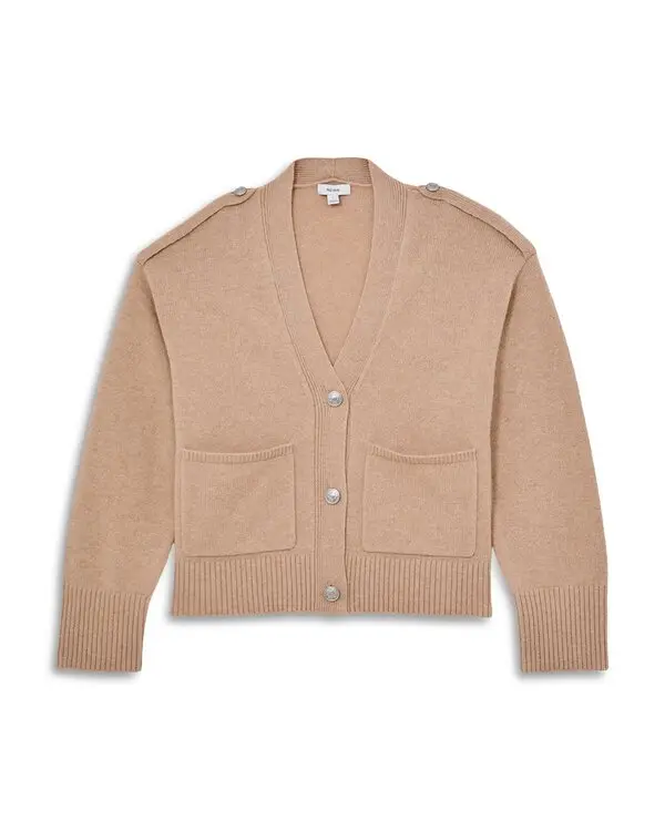 REISS Maya Cardigan Sweater - Beige Beutral