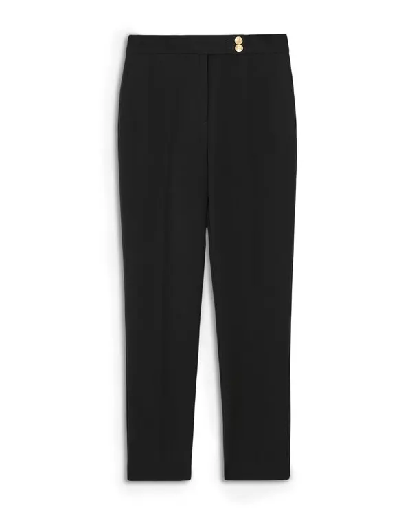 REISS Petite Gabriel Tapered Trousers - Black