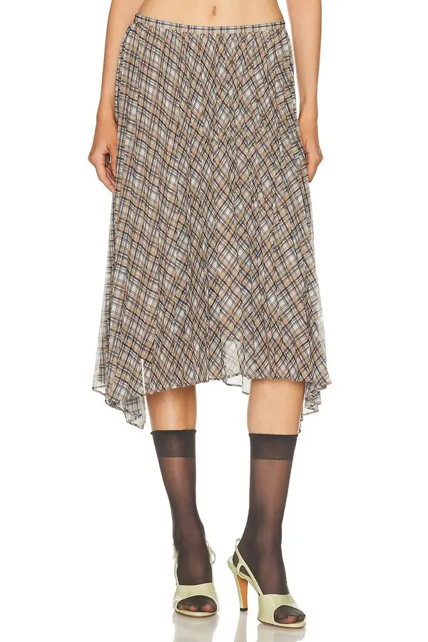 Acne Studios Ibo Pleated Skirt - Grey
